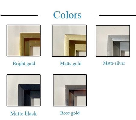 Bright Gold Finish Aluminum Profile for Decorative Standing Photo Frame ...